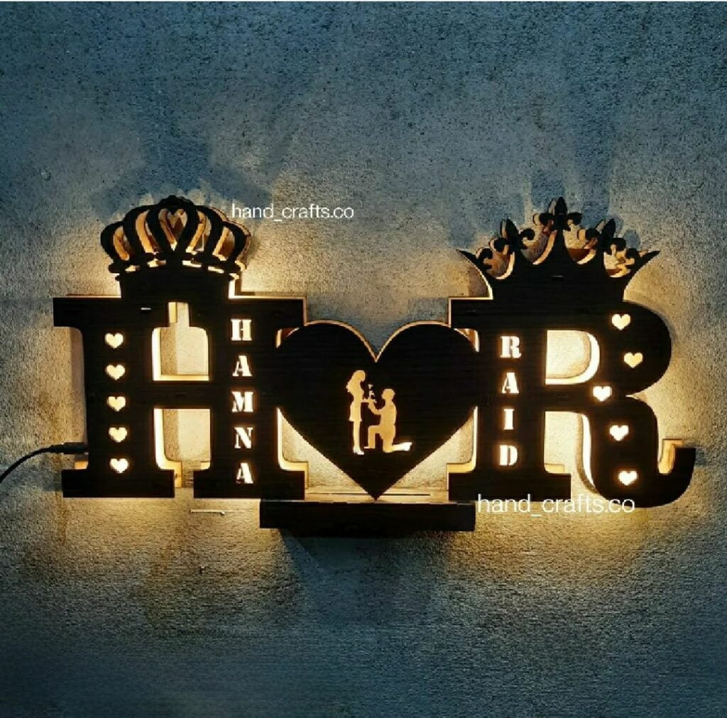 Couple name plate – GoCrafto